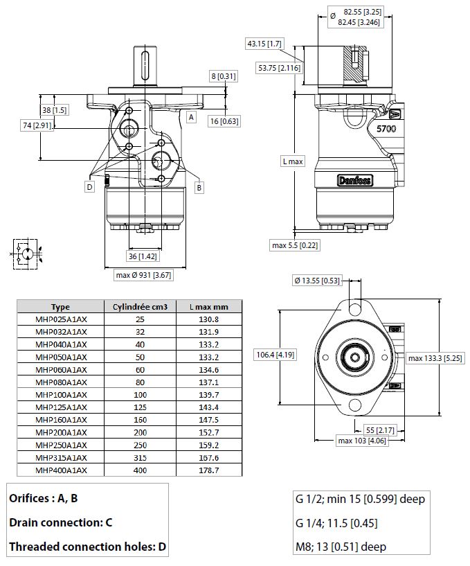 11186712 Moteur Danfoss / White Drive OMPX